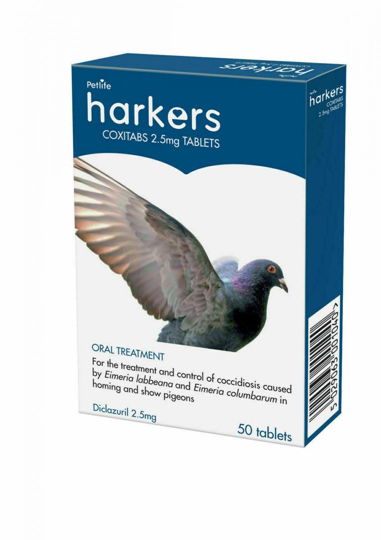 Harkers Coxitabs Pigeon 50 Tabs Coccidiosis treatment - Fab Finches UK